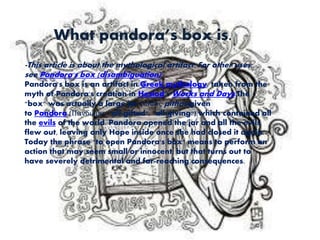 Pandora's box | PPTX