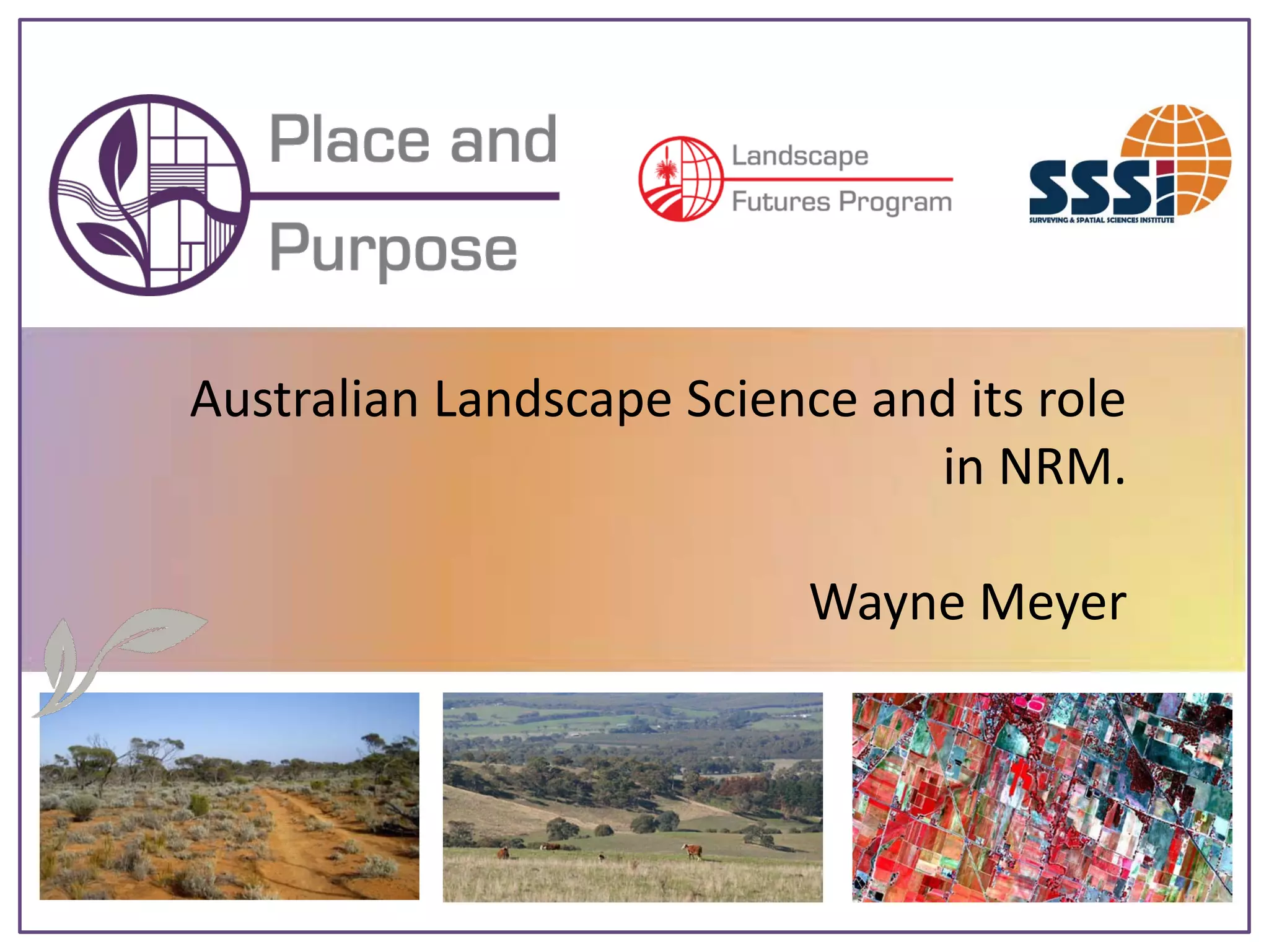 Australian Landscape Science and its role in NRM. | PDF | Agriculture ...