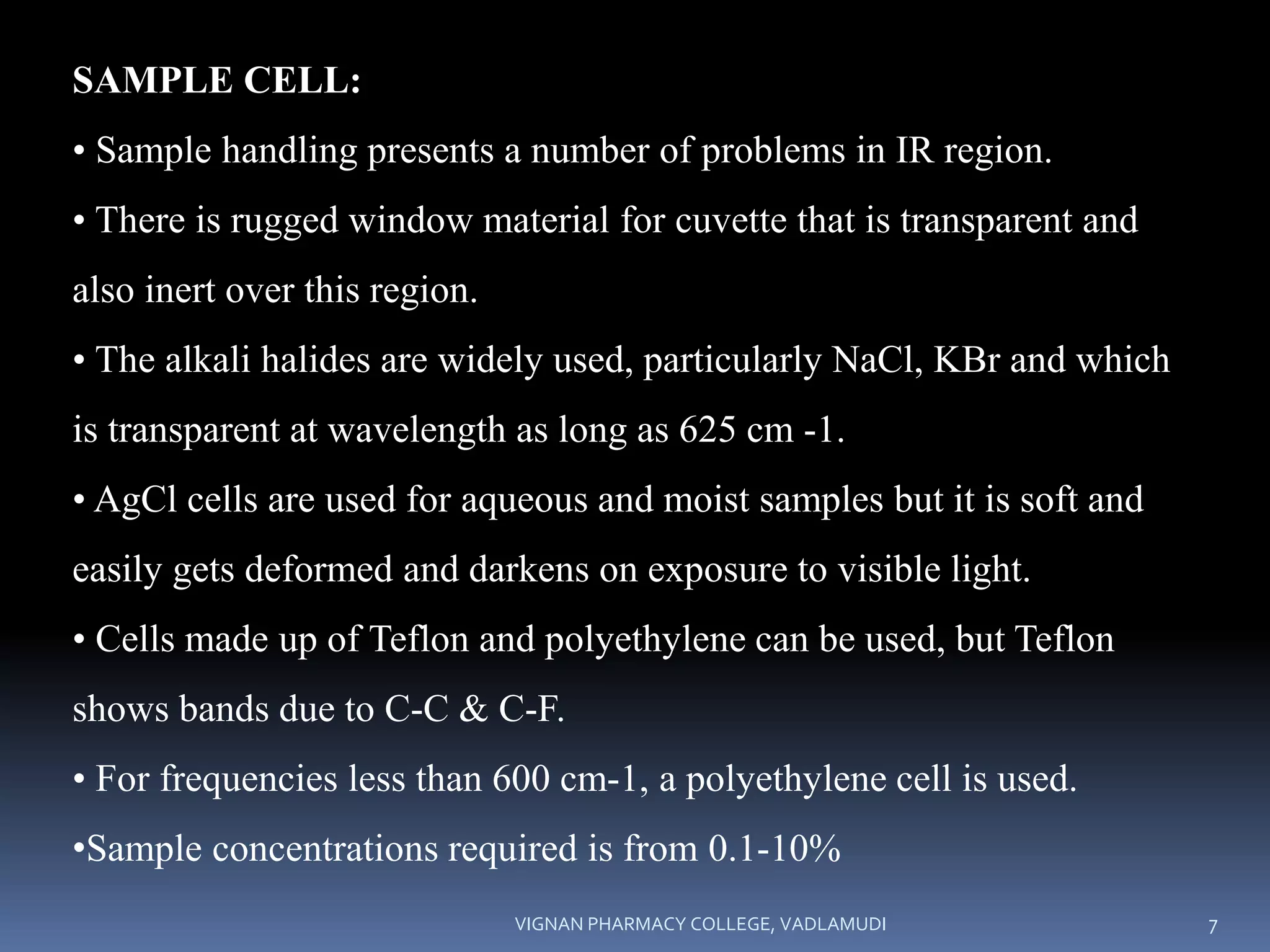Sampling techniques of Infrared Spectroscopy | PPTX