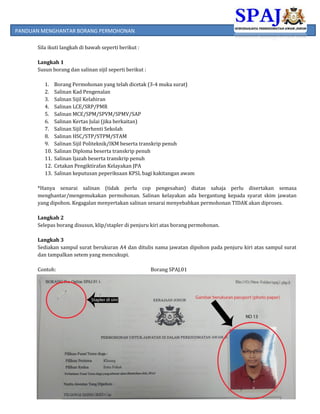 Panduan Borang Permohonan SPAJ.01 2013-1 | PDF