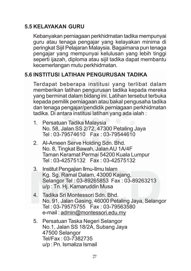 Panduan.penubuhan.tadika | PDF
