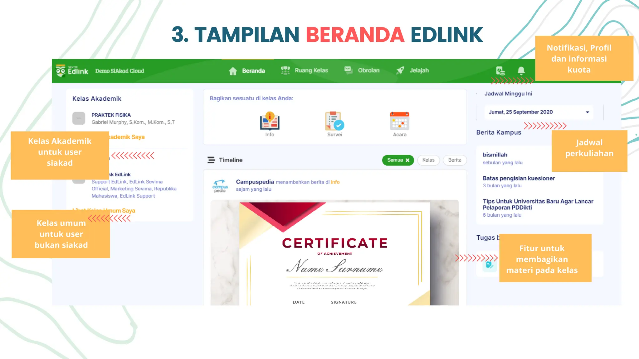 PANDUAN EDLINK Perguruan Tinggi dan Mahasiswa | PDF