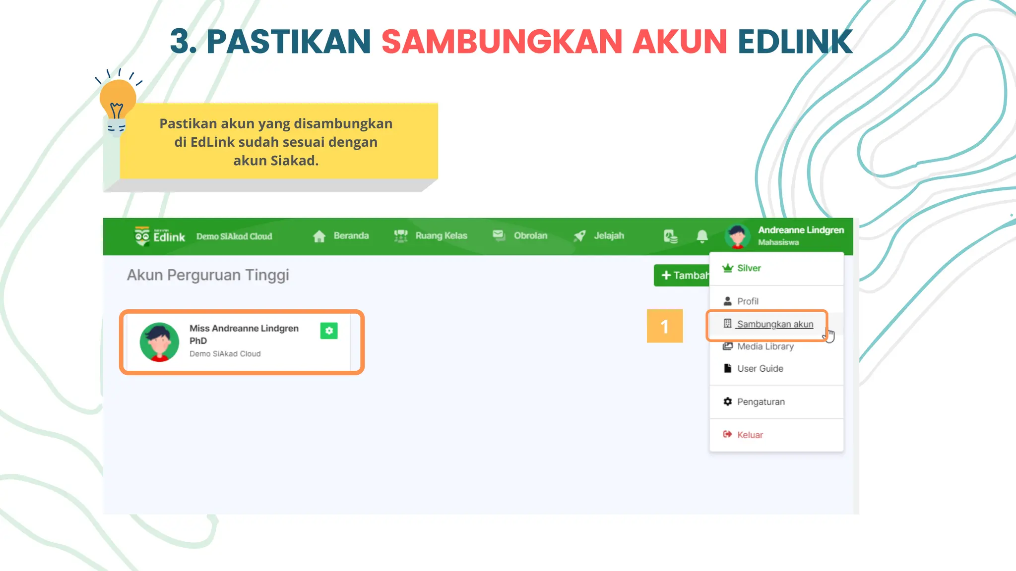 PANDUAN EDLINK Perguruan Tinggi dan Mahasiswa | PDF