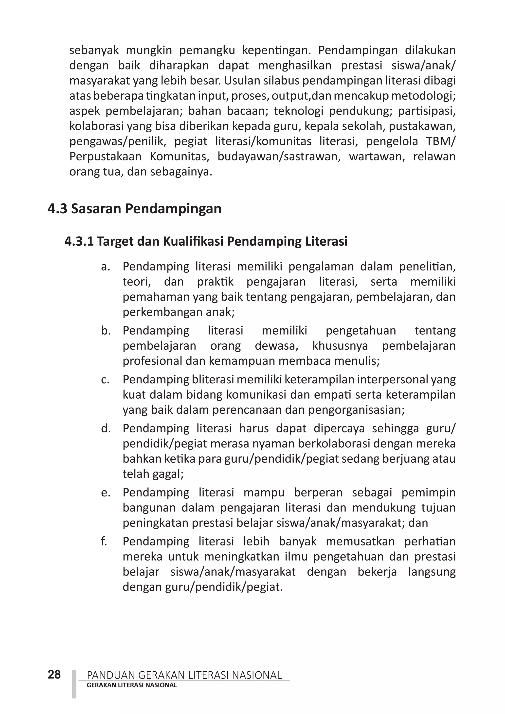 PANDUAN GERAKAN LITERASI NASIONAL | PDF