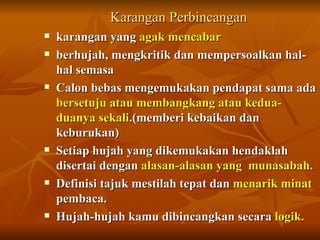 Panduan Karangan Perbincangan | PPT