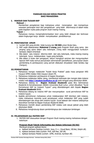 Panduan kkp-genap-20112012 | PDF