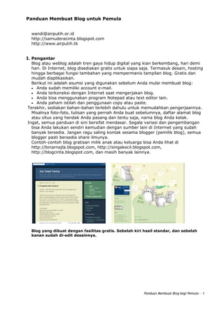 Panduan membuat-blog | PDF