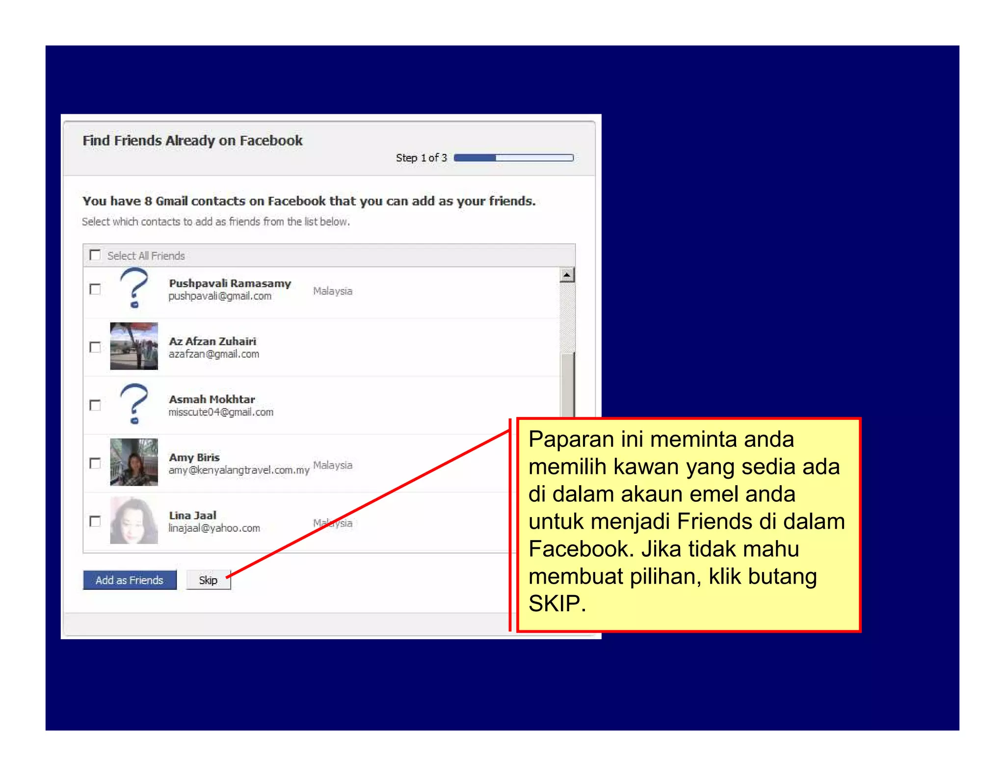Panduan Mendaftar Akaun Facebook | PPT