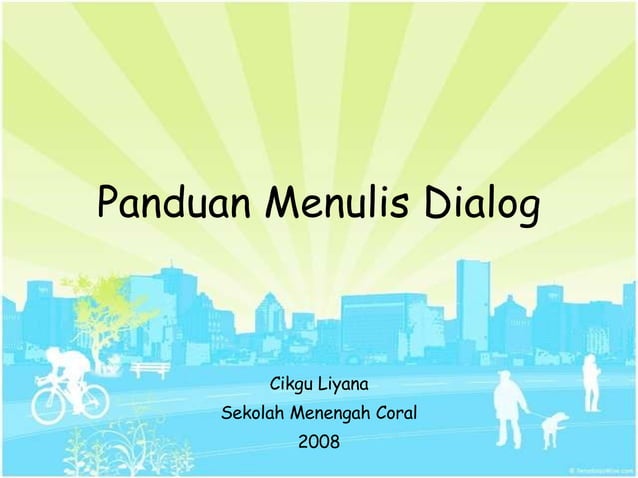 Panduan Menulis Dialog | PPT