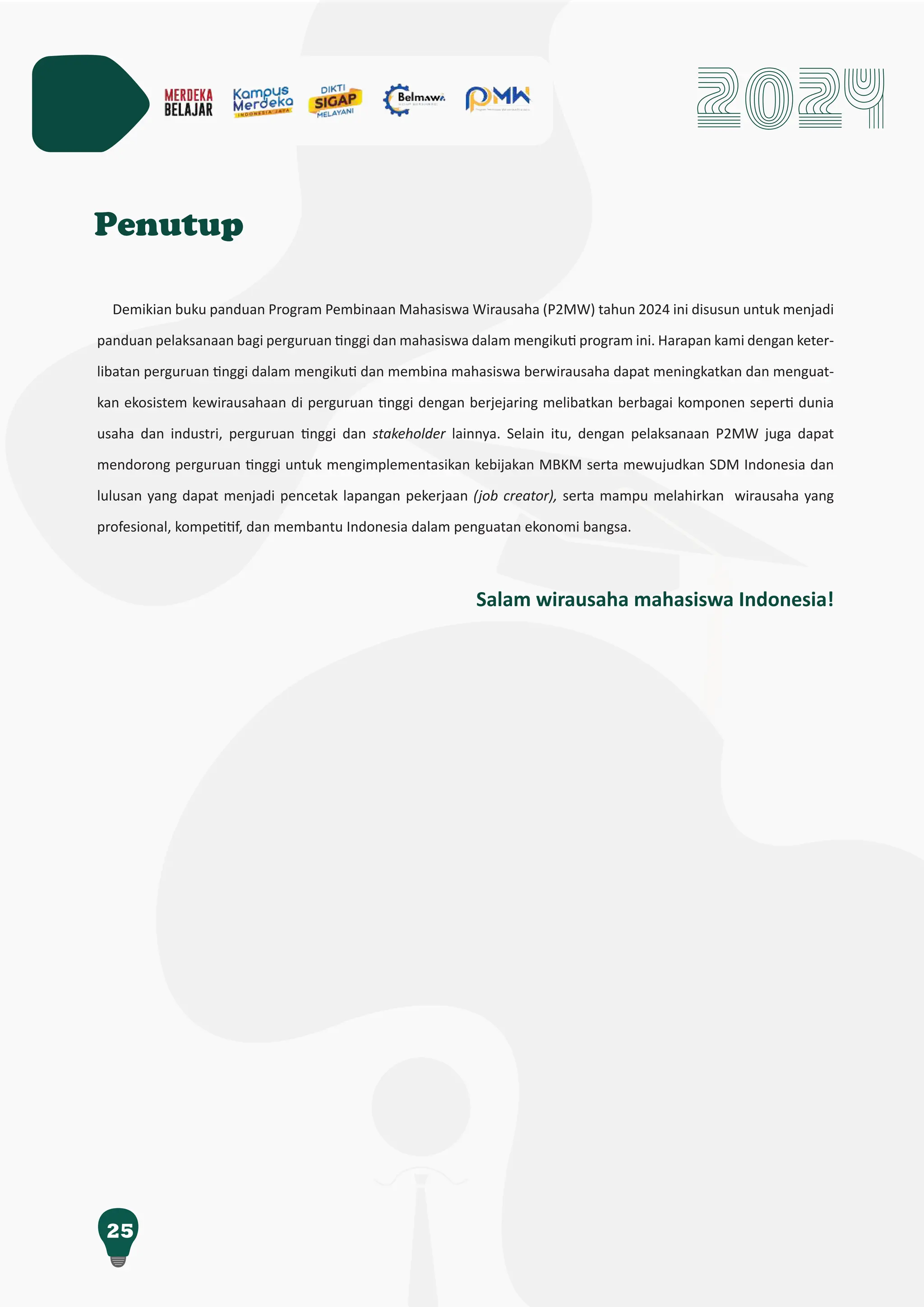 Panduan P2MW 2024 sebagai panduan dalam penyusunan proposal p2mw 2024 | PDF