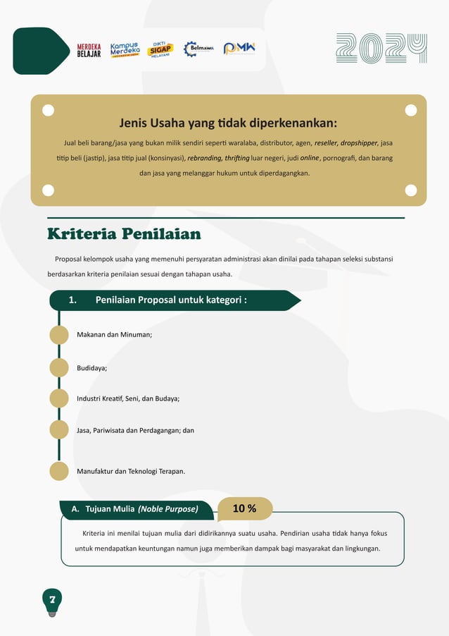Panduan P2MW 2024 sebagai panduan dalam penyusunan proposal p2mw 2024 | PDF