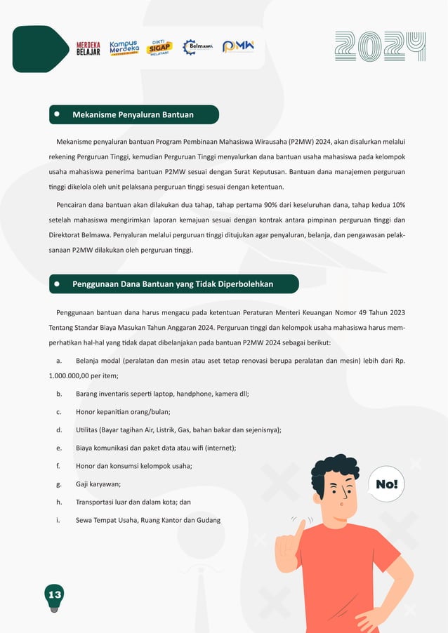 Panduan P2MW 2024 sebagai panduan dalam penyusunan proposal p2mw 2024 | PDF