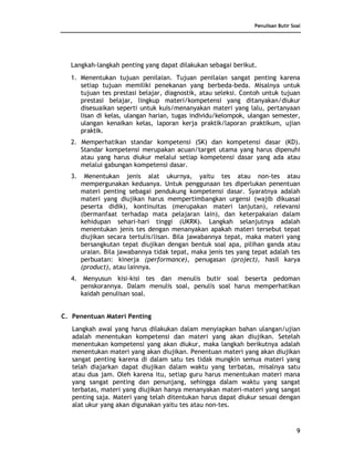 Panduan penulisan-butir-soal | PDF