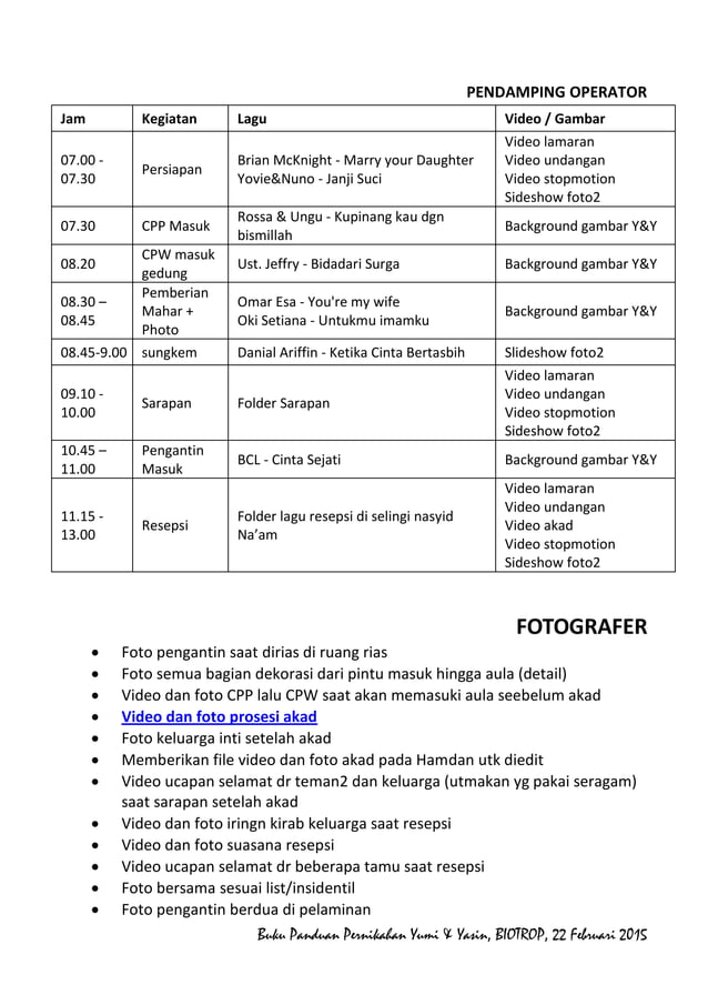 rundown-acara-pernikahan | PDF