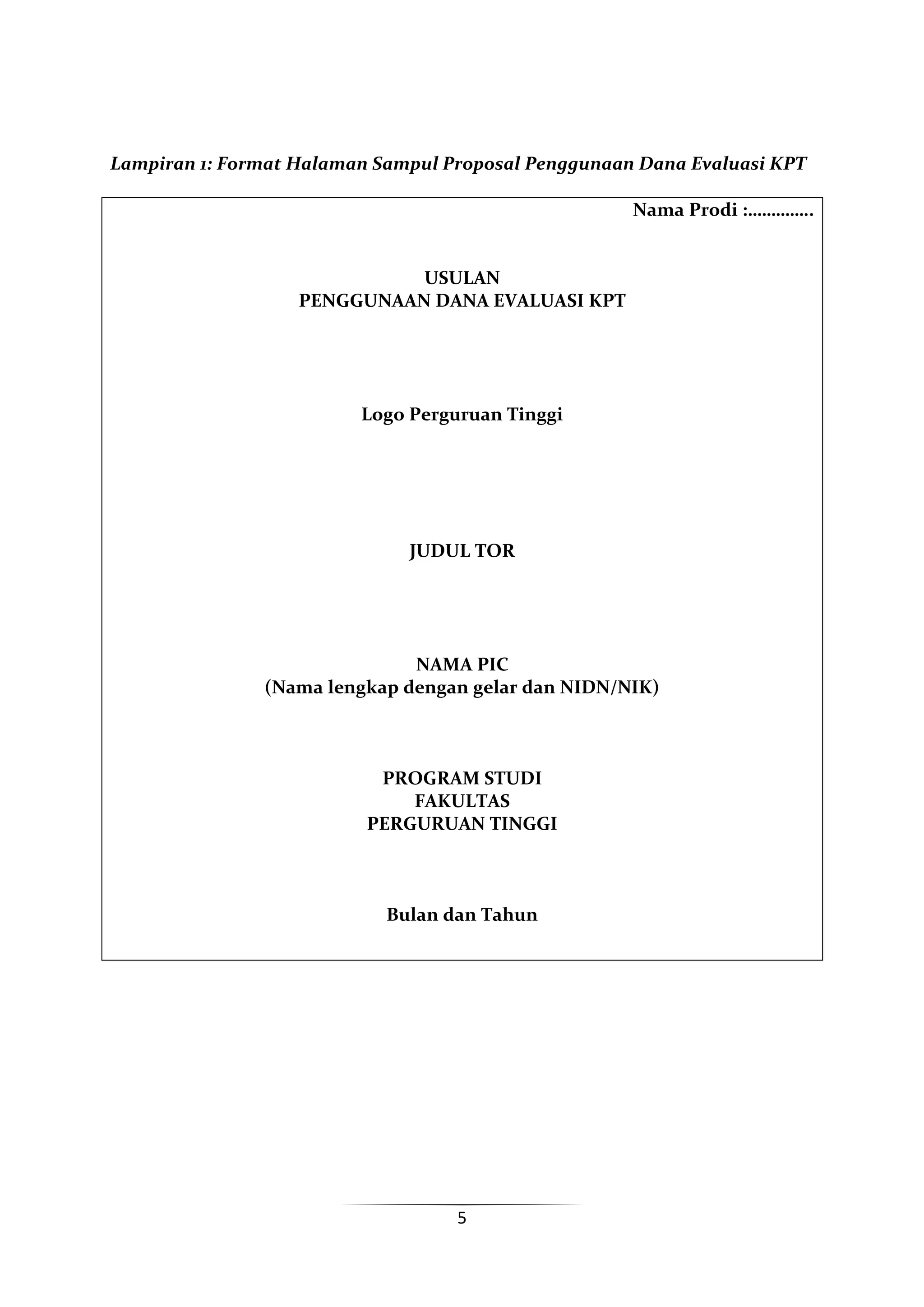 Panduan Proposal Pengajuan Dana Evaluasi Kurikulum dan Pembelajaran | PDF