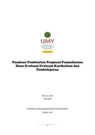 Panduan Proposal Pengajuan Dana Evaluasi Kurikulum dan Pembelajaran | PDF