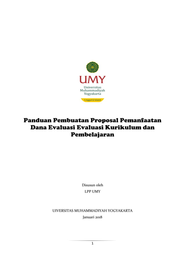 Panduan Proposal Pengajuan Dana Evaluasi Kurikulum dan Pembelajaran | PDF