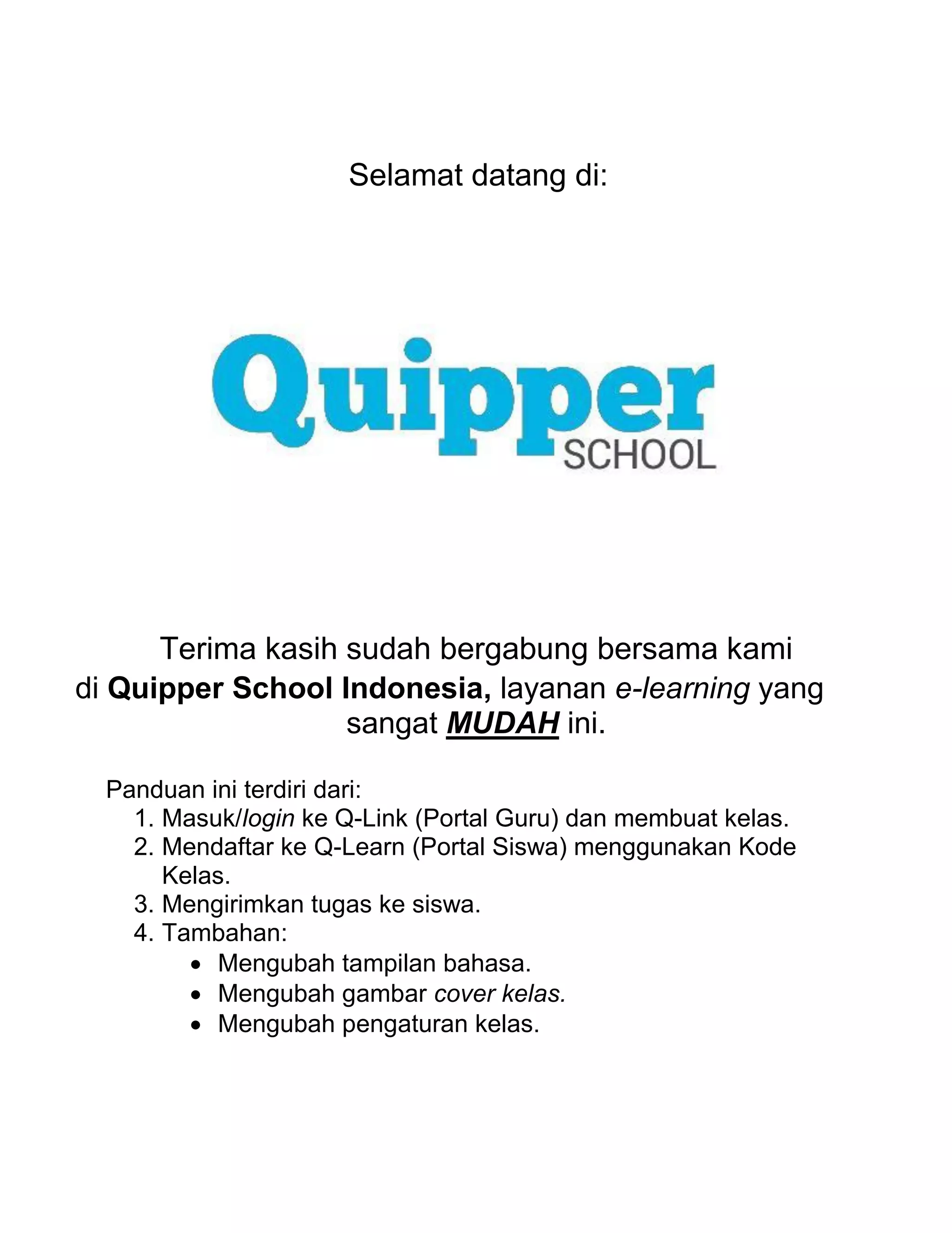 Panduan quipper-school | PDF