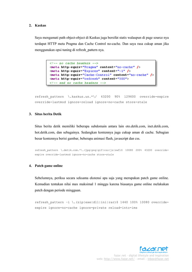 Panduan refresh-pattern-libre | PDF