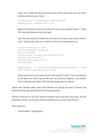 Panduan refresh-pattern-libre | PDF