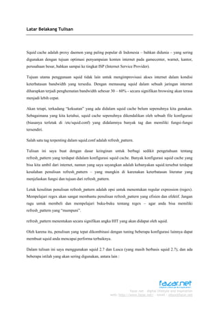 Panduan refresh-pattern-libre | PDF