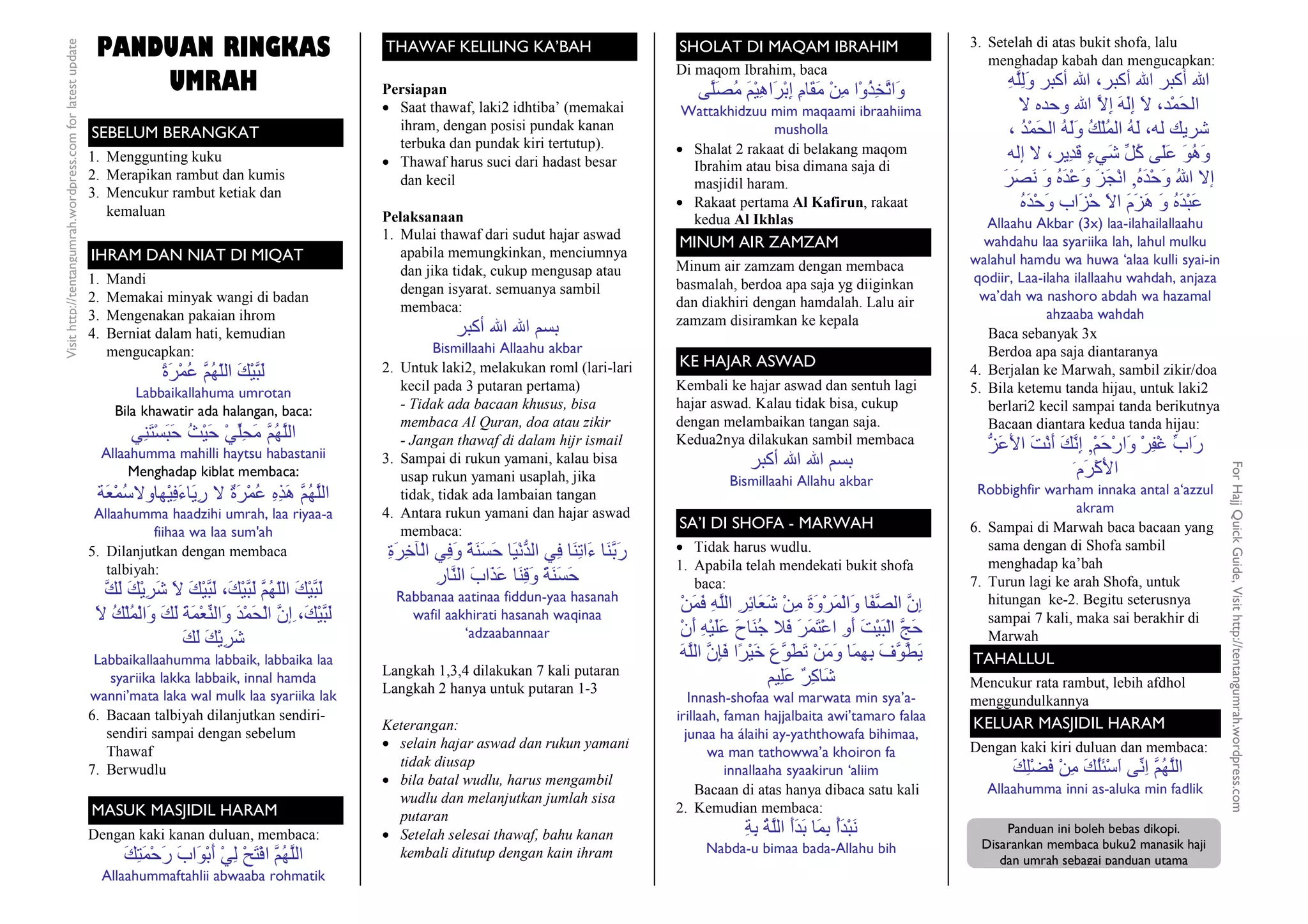 Panduan ringkas-umrah-v3 | PDF