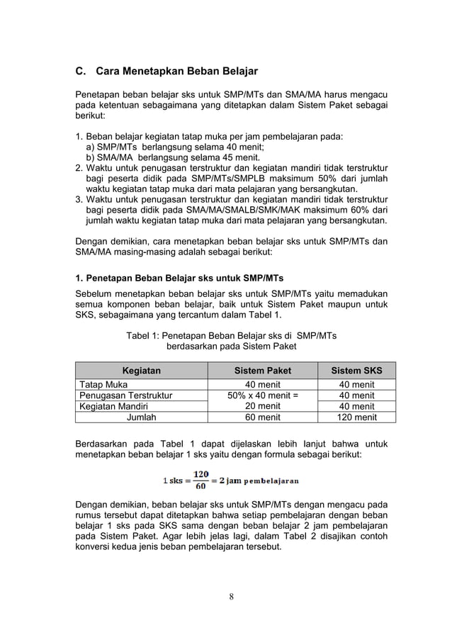 Panduan sks-sm pdan-sma | PDF