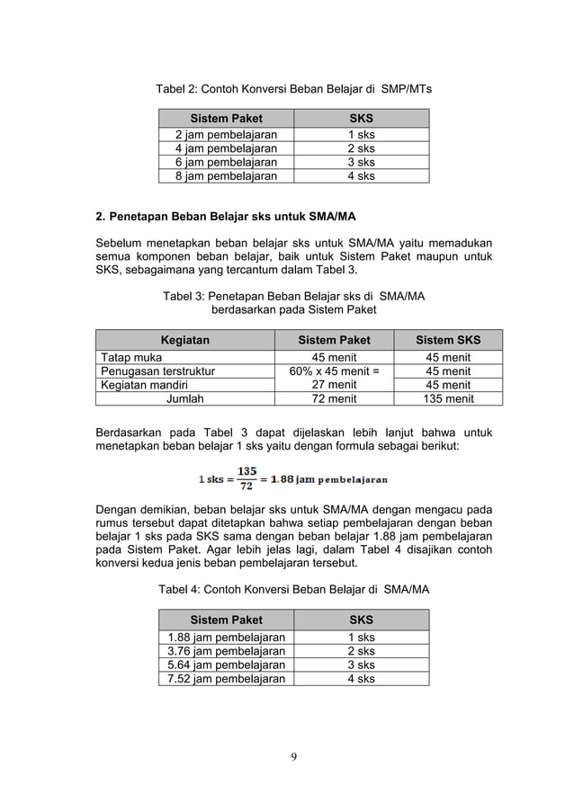 Panduan sks-sm pdan-sma | PDF