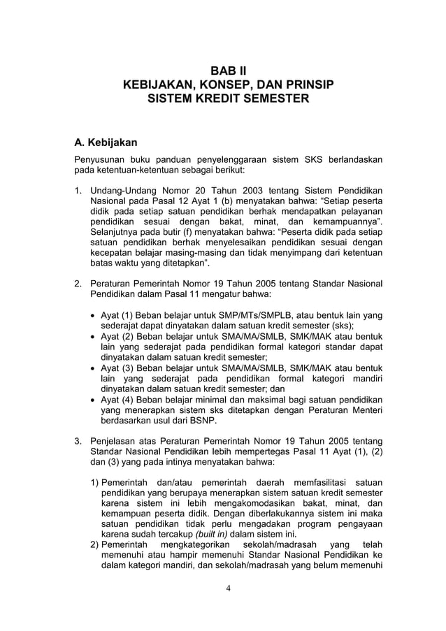 Panduan sks-sm pdan-sma | PDF