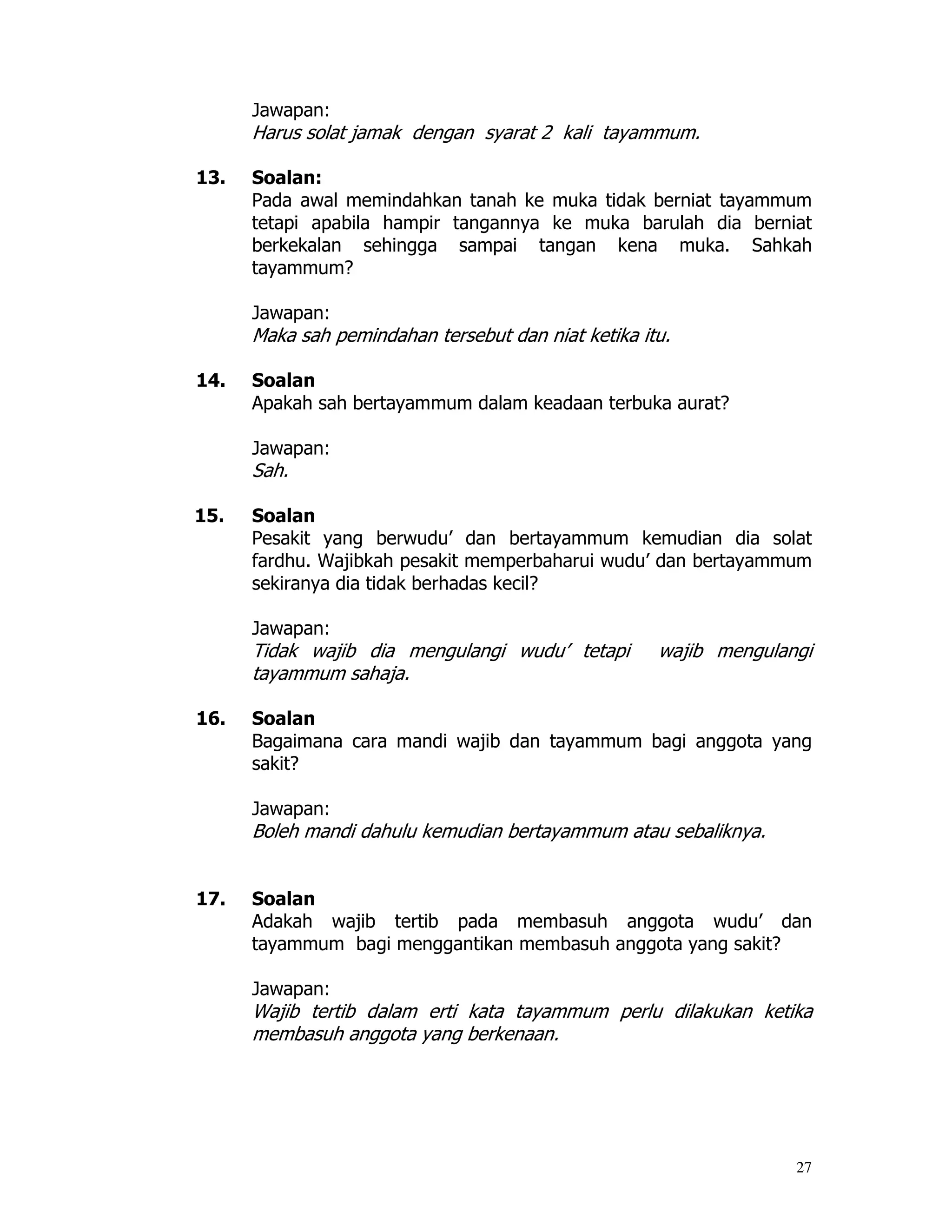 Panduan solat bagi pesakit dari jakim | PDF