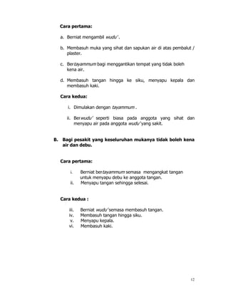 Panduan solat bagi pesakit dari jakim | PDF