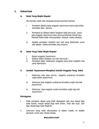 Panduan solat bagi pesakit dari jakim | PDF