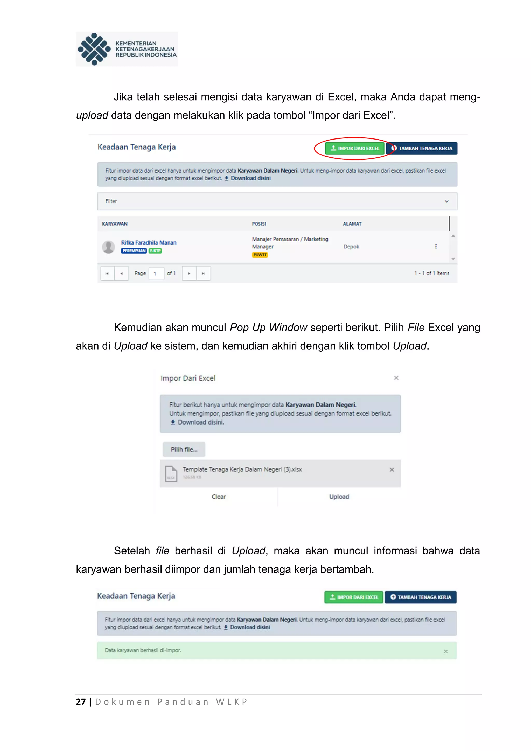 Panduan WLKP 1.0.0 Kemnaker | PDF