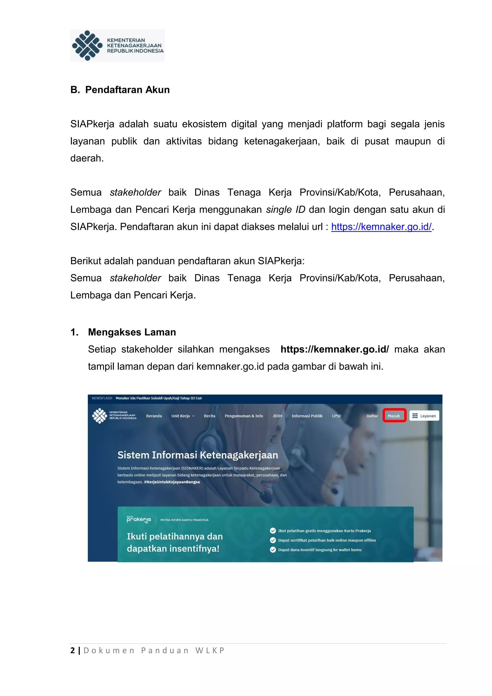 Panduan WLKP 1.0.0 Kemnaker | PDF
