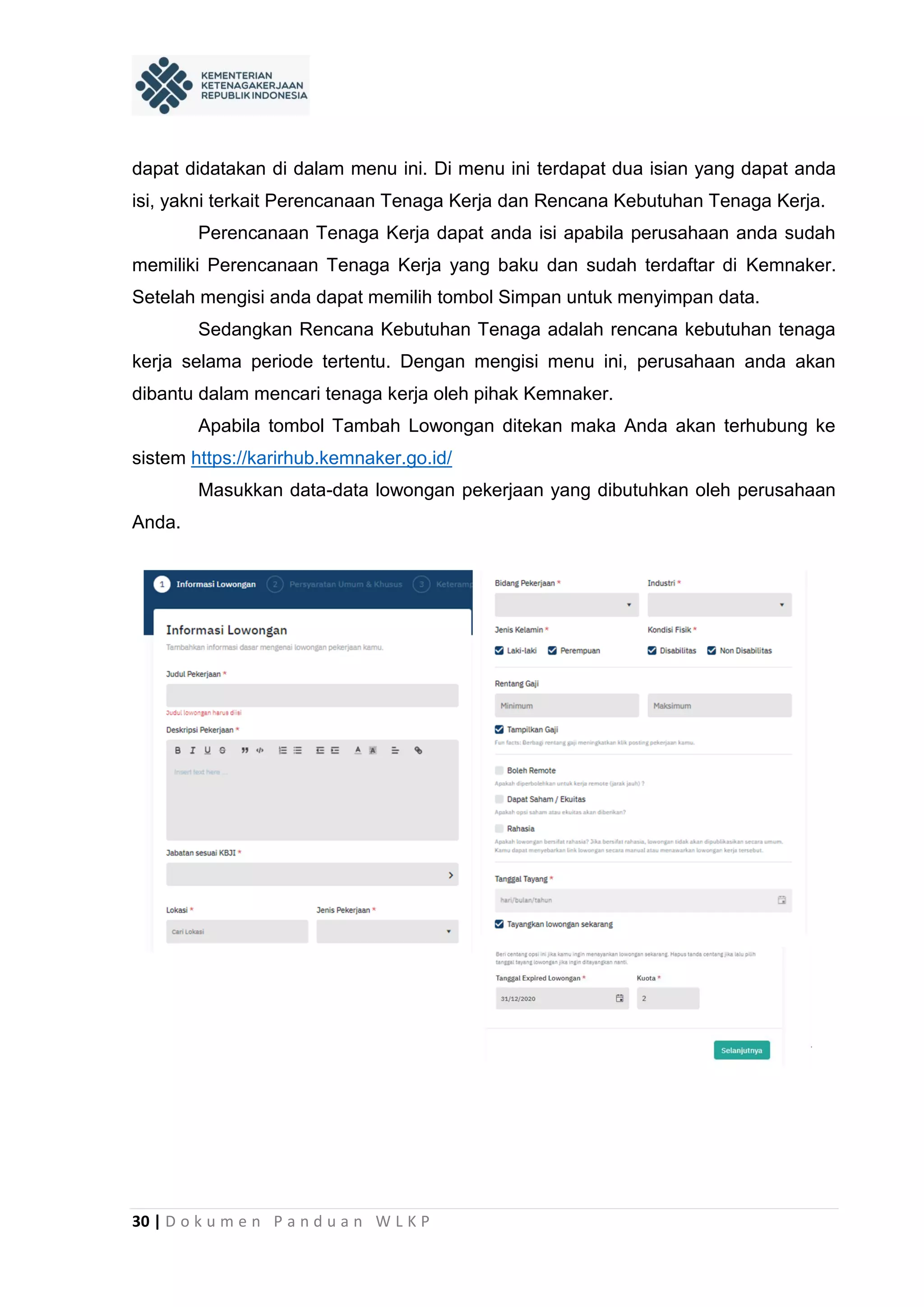 Panduan WLKP 1.0.0 Kemnaker | PDF