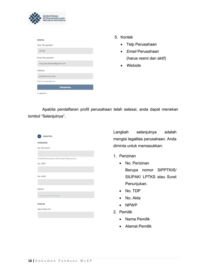 Panduan WLKP 1.0.0 Kemnaker | PDF