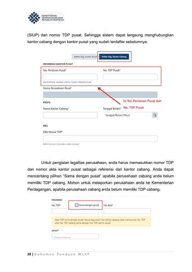 Panduan WLKP 1.0.0 Kemnaker | PDF