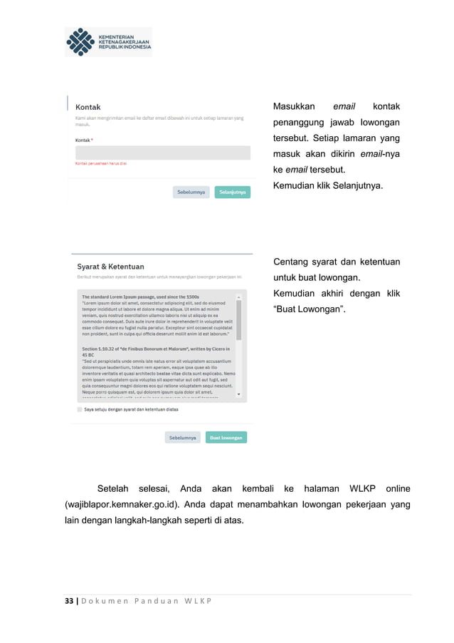 Panduan WLKP 1.0.0 Kemnaker | PDF