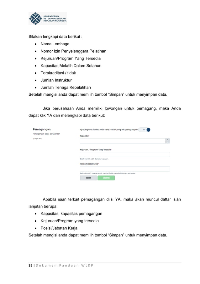 Panduan WLKP 1.0.0 Kemnaker | PDF