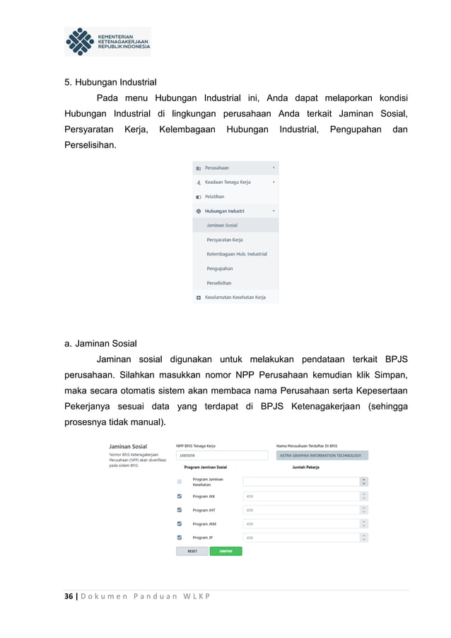 Panduan WLKP 1.0.0 Kemnaker | PDF