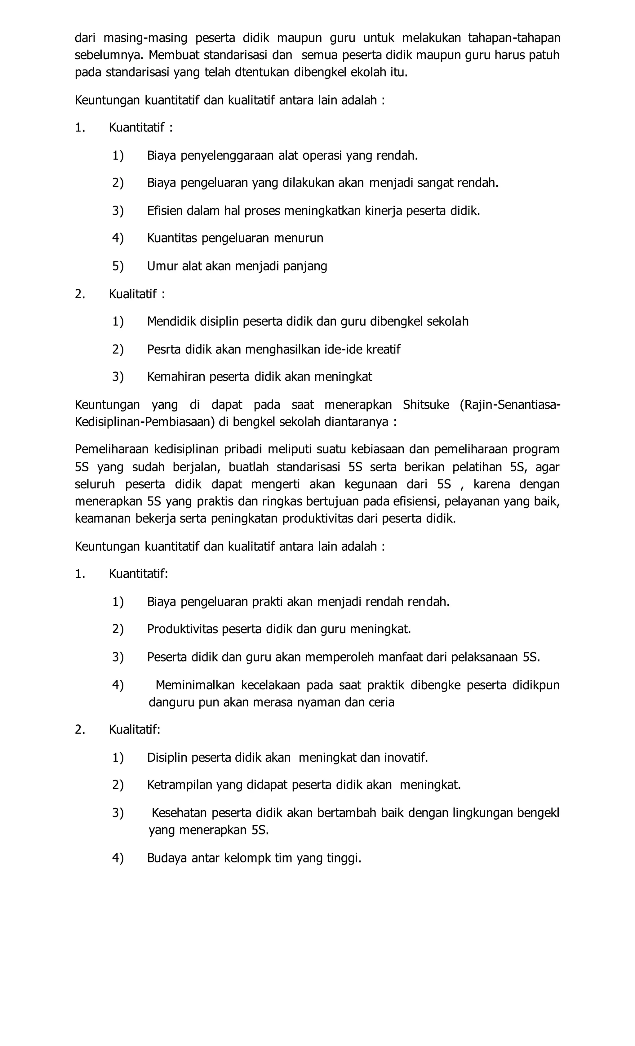 Panduan 5 s di bengkel sekolah | DOCX