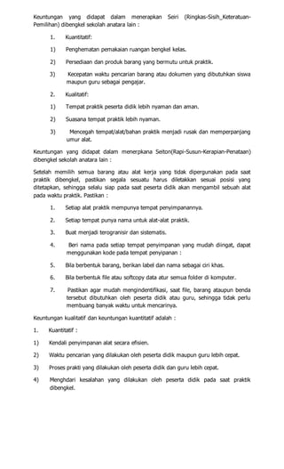 Panduan 5 s di bengkel sekolah | DOCX