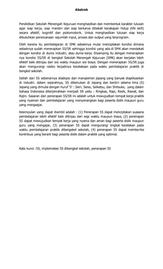 Panduan 5 s di bengkel sekolah | DOCX