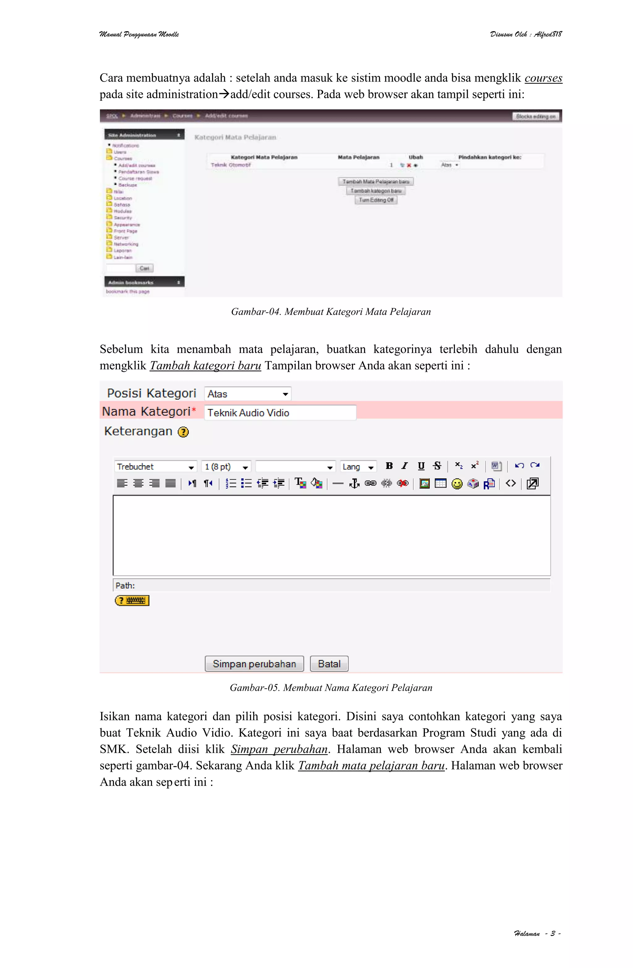 Panduan admin | DOCX