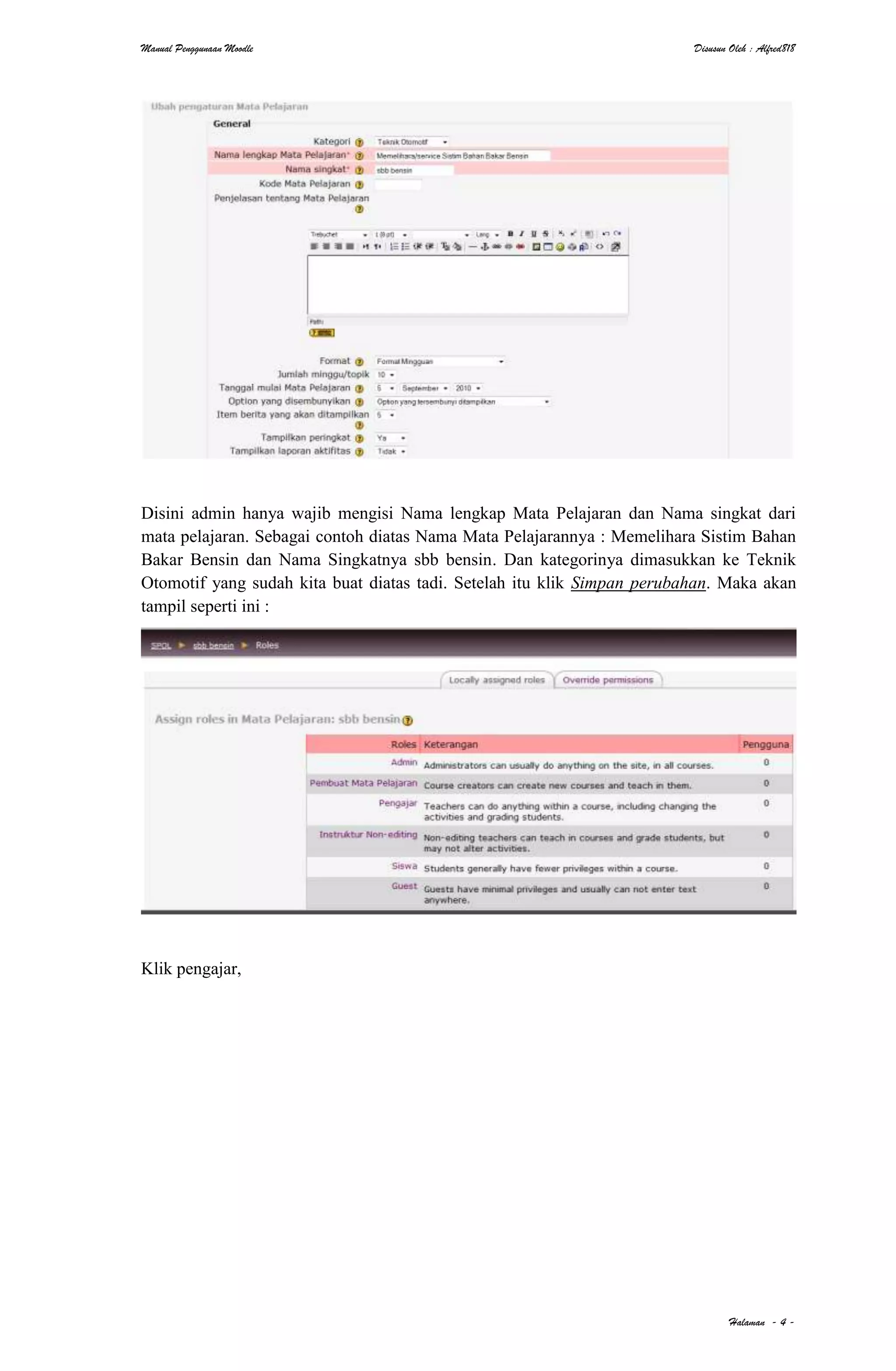 Panduan admin | DOCX