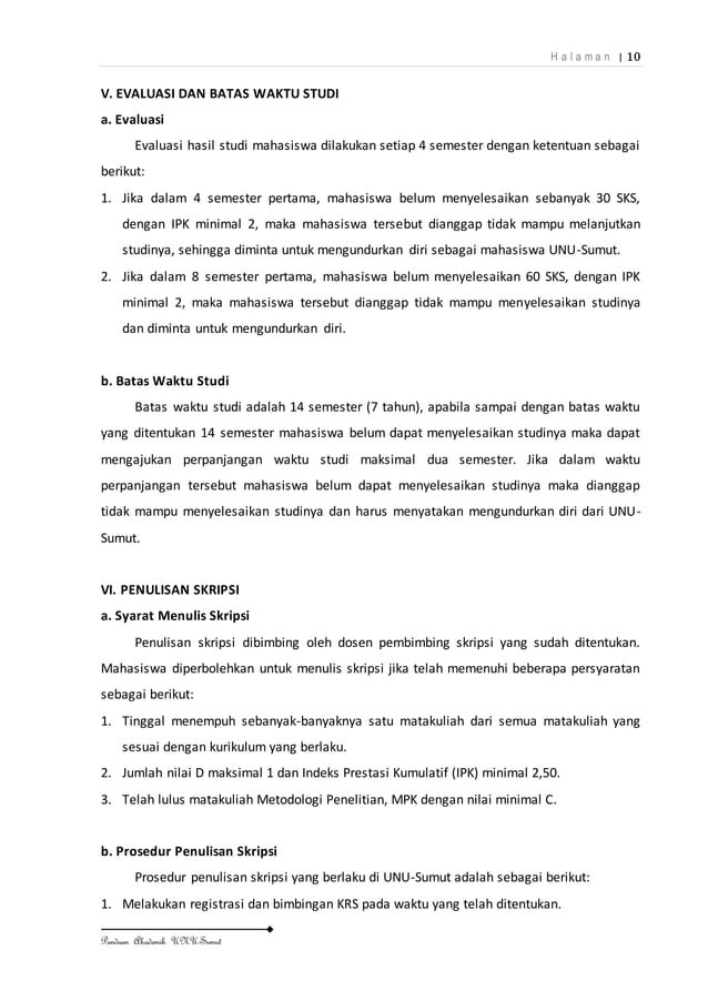 Panduan akademik unu sumut | PDF