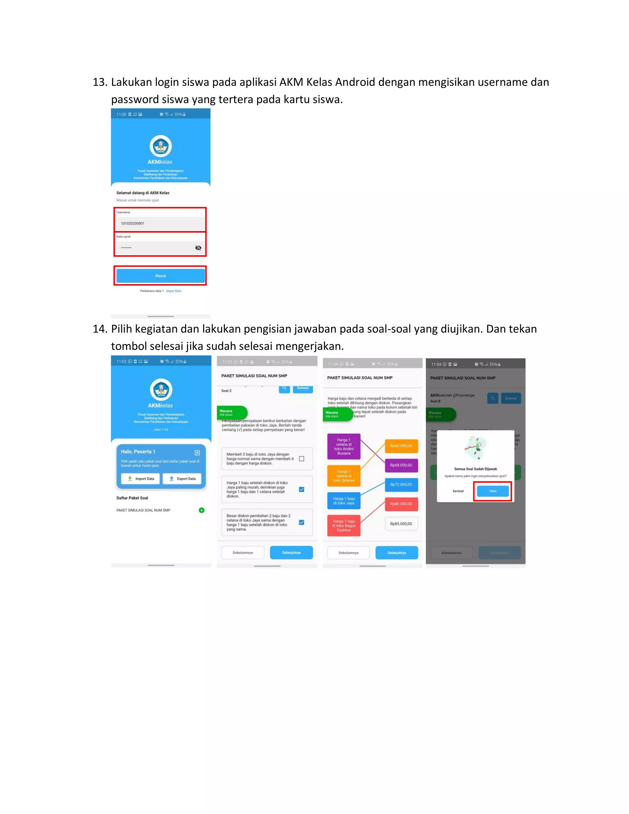 Panduan akm kelas | PDF