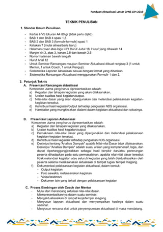 Panduan aktualisasi latsar cpns lipi 2019(1) | PDF