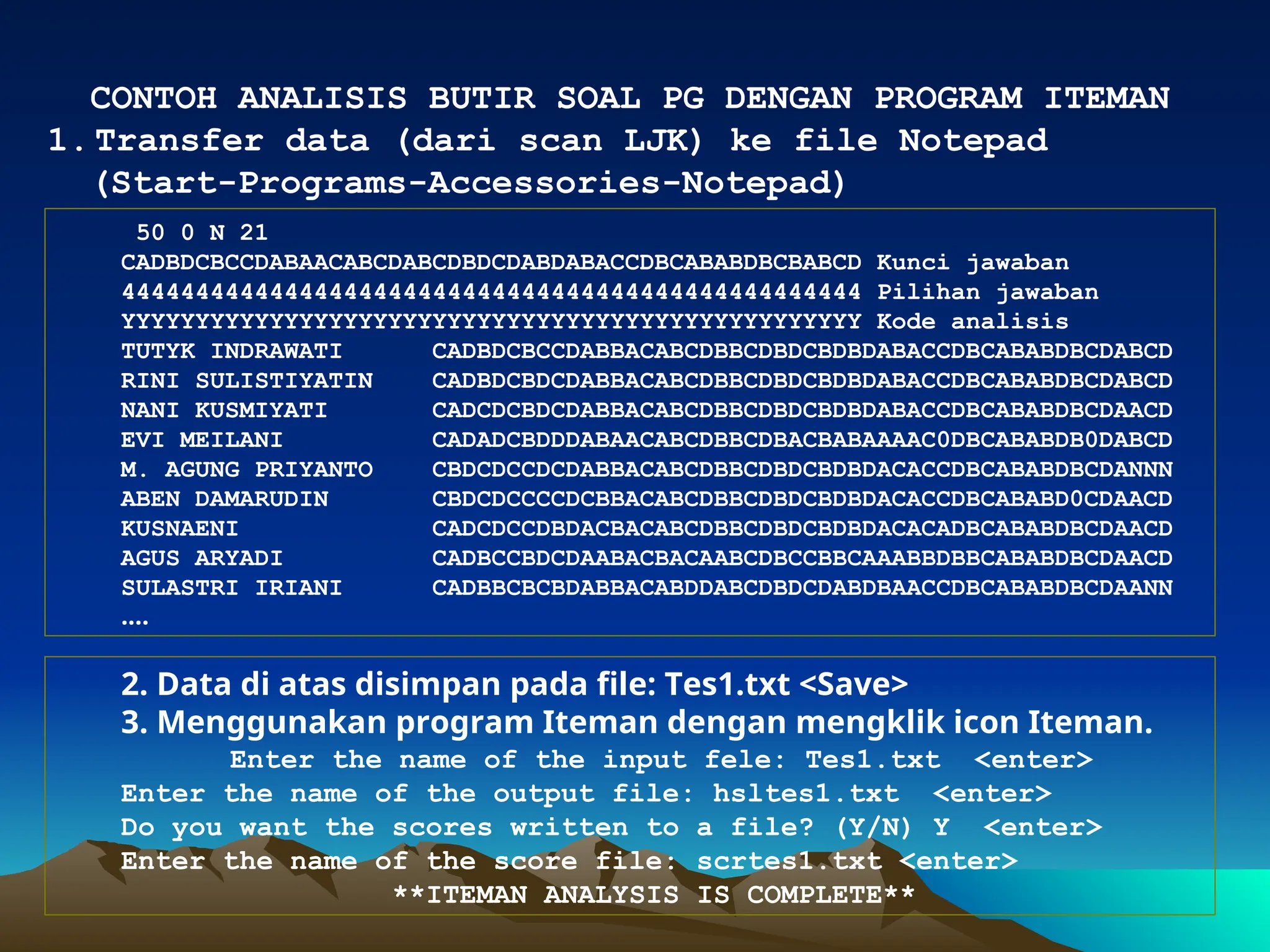 analisis butir soal secara kualitatif dan kuantitatif | PPT