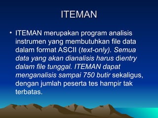 analisis butir soal secara kualitatif dan kuantitatif | PPT